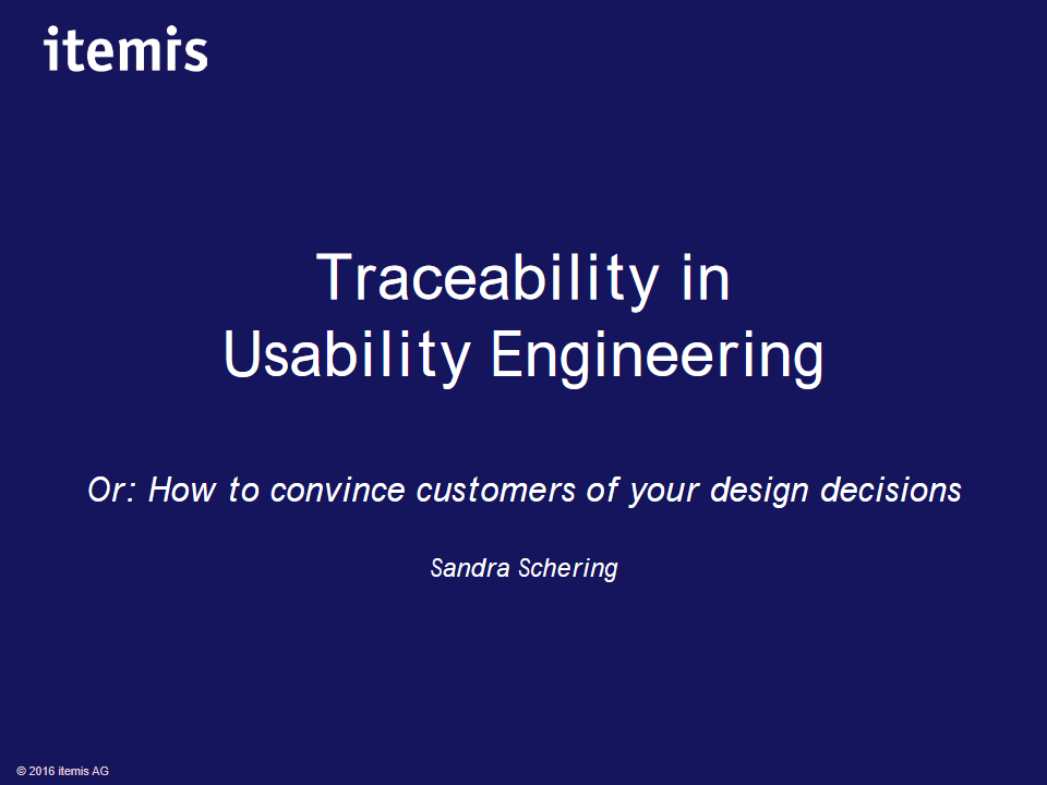 Download Slides Traceability concepts in Usability Engineering