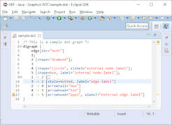 Editing Graphviz *.dot files with the GEF DOT Editor