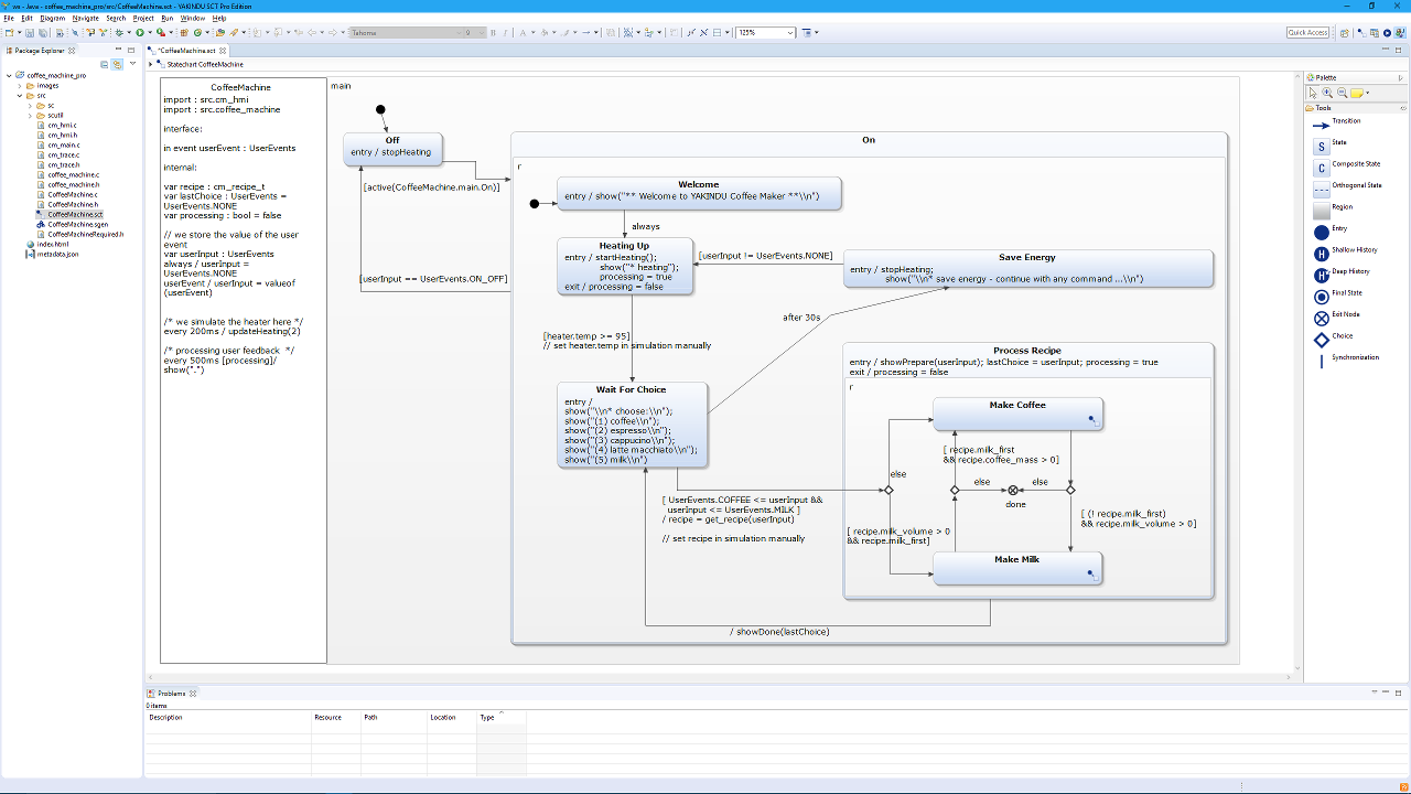 YAKINDU Statechart Tools (SCT) – state machine tool